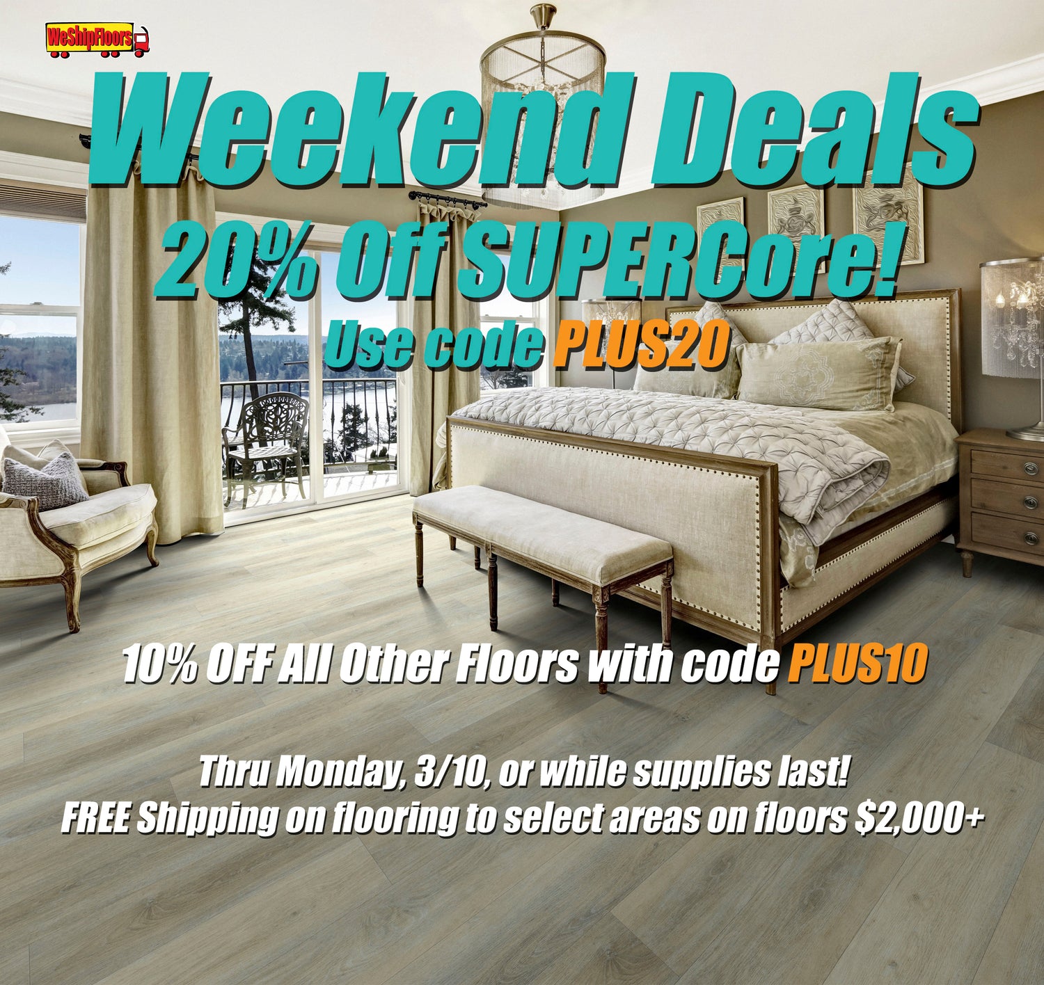 WeShipFloors - Best Discount Hardwood - SUPERCore Waterproof Flooring